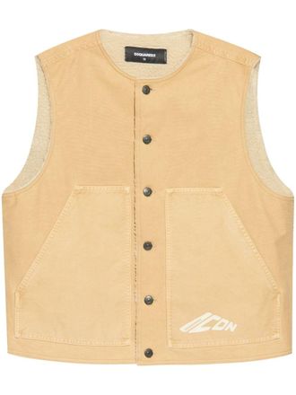 Dsquared2 veste en jean à design matelassé - Tons neutres