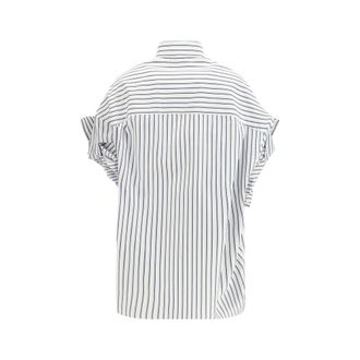 Balenciaga Womens White Cotton Shortsleeve Shirt