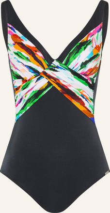 Charmline Charmline Shape-Badeanzug Dynamic Abstract schwarz