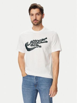 Lacoste T-Shirt TH9990 Wei&szlig; Classic Fit