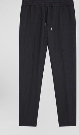 Eden Park Pantalon Gris Anthracite &Agrave; Taille &Eacute;lastiqu&eacute;e Coupe Modern