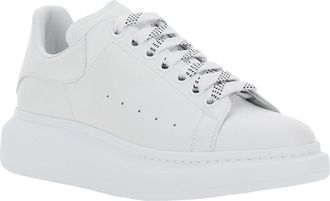 Alexander McQueen Low-Top Leather Sneaker - White