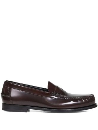 Churchs penny-slot stitched loafers - Marron