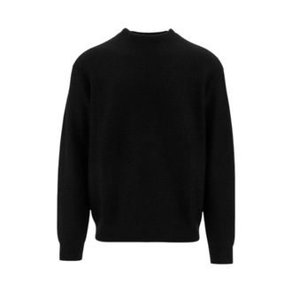 Armani Gestreifter Pullover in Ton-in-Ton-Farben - - Knitwear - Herren - Schwarzk - L