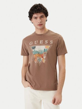 Guess T-Shirt M6GI33 K3310 Braun Regular Fit