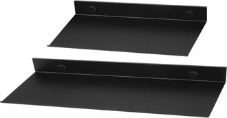 SOLUSTRE 2 Stück Schwarzes Teiliges Wandregal aus Rostfrei Platzsparend für Bad Küche Ablage Stabiler Organizer für Shampoo Zahnbürsten und Kosmetik Einfache M