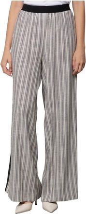 Kaos Kaos, Femme, Pantalons, Gris, Taille: 42 FR Wide Pantalons