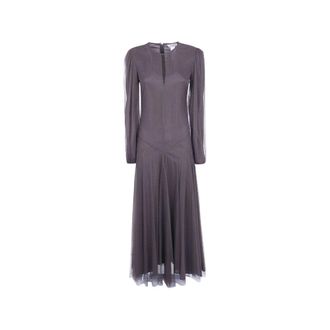 Twinset Femme, Robes, Violet, Taille: 38 FR Robe Longue