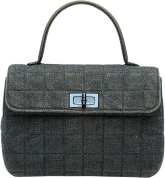 Chanel Sac &agrave; main Pre-owned en denim - Femme - Pre-owned - Bleu - Taille: ONE Size