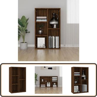 vidaXL Vidaxl - Bibliothèque/Buffet chêne marron 50x25x80 cm bois dingénierie - Bibliothèque Murale - Bibliothèque Moderne - Meuble Rangement - Étagère