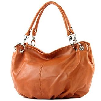 modamoda.de IT40 - ital. Sac &agrave; bandouli&egrave;re en cuir pour femme, camel, sh. Beschreibung