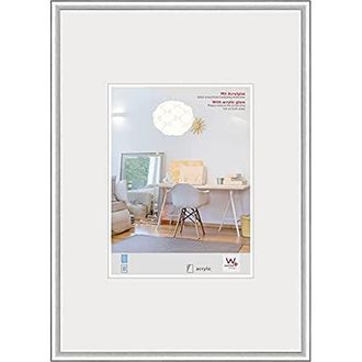 Walther Design Cadre photo walther design argent 50 x 70 cm avec verre dart, cadre en plastique New Lifestyle KVX070S