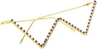 Yardwe Monture Lunettes Femme Décorative Cristaux Légère pour Fête Accessoire Costume Chic