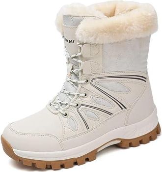 Generic JJDFW Bottes de neige dhiver pour femmes montantes d&eacute;contract&eacute;es pour garder au chaud en peluche douce cheville femmes antid&eacute;rapantes r&eacute;sistantes &agrave; lu