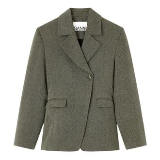 Ganni Mouline Blazer - - Jackets - Damen - Gr&uuml;n - S