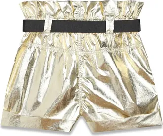 DKNY Belted Polyamide Bermudas - Yellow