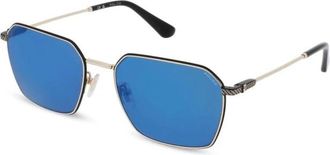 Police Homme, Accessoires, Gris, Taille: ONE Size Metal Frame Aviator Lunettes de soleil
