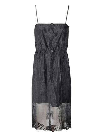Cecilie Bahnsen Barr Midikleid mit Blume - Schwarz