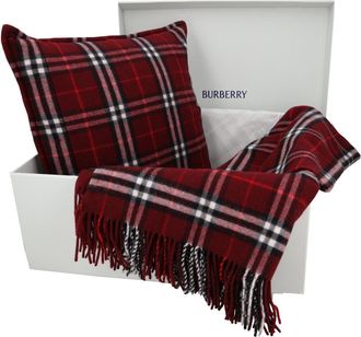 Burberry Check Cashmere Cushion and Blanket