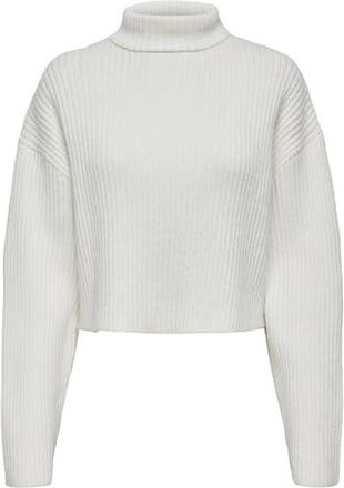 Only Pull &agrave; col roul&eacute; en Tricot pour Femmes, Manches Longues, &eacute;paules Basses, Coupe r&eacute;guli&egrave;re, Couleurs:Marron-4, Taille:XS