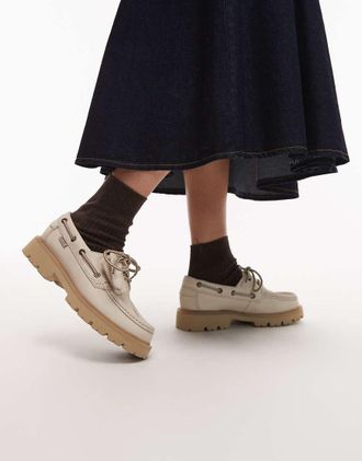 Clarks Cleyhill - Chaussures bateau - Cr&egrave;me-Blanc