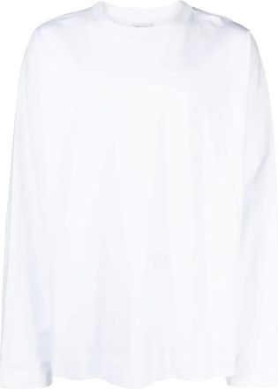 Dries Van Noten Homme, Tops, Blanc, Taille: M Long Sleeve Hauts
