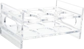 Cabilock Acryl Shotglas Halter Rund mit Reihen und F&auml;chern Praktischer Shot Glass Organizer f&uuml;r Bar Party Ausstellung und Familienfeier Tragbar und Robust