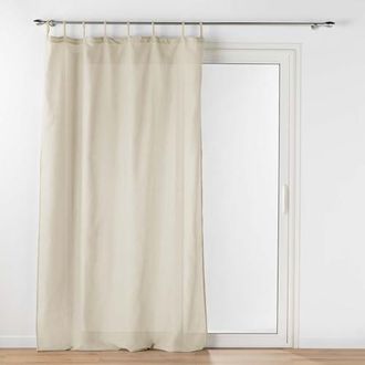 Douceur d'Intérieur Belani Schlaufenvorhang (140 x 240 cm), Leinen, einfarbiges Polycotton