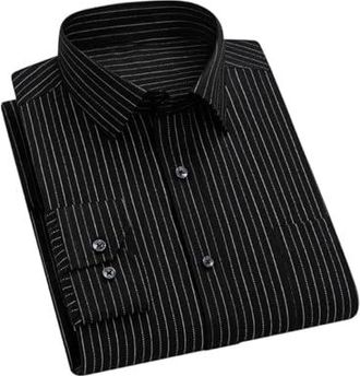 Generic Chemise ray&eacute;e &agrave; manches longues pour homme - Style formel - Doux - D&eacute;contract&eacute; - Pour le bureau, 3205., XXL