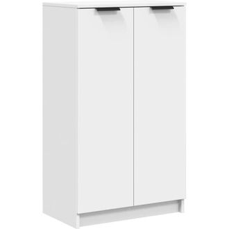 vidaXL Vidaxl - Armoire &agrave; chaussures Blanc 59x35x100,5 cm Bois ding&eacute;nierie