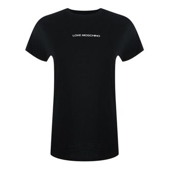 Moschino Schwarzes T-shirt Mit Moschino-logo