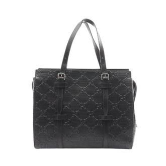 Gucci Pre-owned GG Embossed Leather Tote Bag - - Pre-owned - Herren - Schwarzk - ONE SIZE