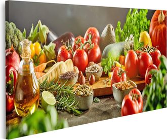 Islandburner Bild auf Leinwand Lebensmittel Sortiert küchenbilder Auberginen Karotten Gemüse Bilder Wandbilder Poster