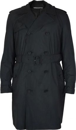 Valentino Garavani Homme, Manteaux, Noir, Taille: XS Trench-coat ceintur&eacute;