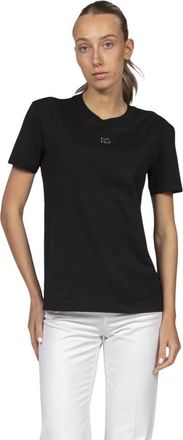 Dolce & Gabbana Femme, Tops, Noir, Taille: 34 FR T-Shirt M/Corta Giro