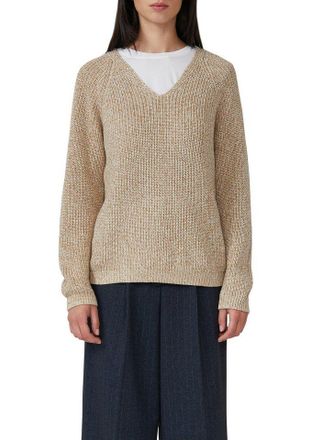s.Oliver Strickpullover mit V-Ausschnitt, meliert