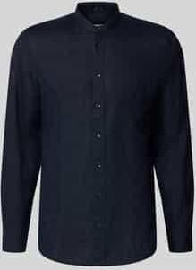 Seidensticker Slim Fit Leinenhemd mit Stehkragen Modell Mandarin