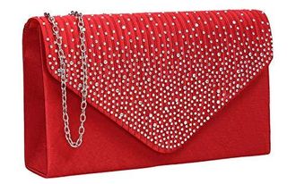 Swankyswans Abby Pochette en strass pour femme, rouge (rouge), Taille unique