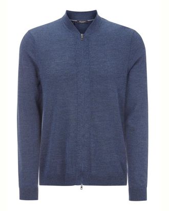 Maerz Leichte Strickjacke aus Summer-Merinowolle mit Zip in