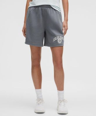 lululemon Short Scuba Oversized taille mi-haute Graphic pour Femmes - 18 cm - Gris - Taille 3XS