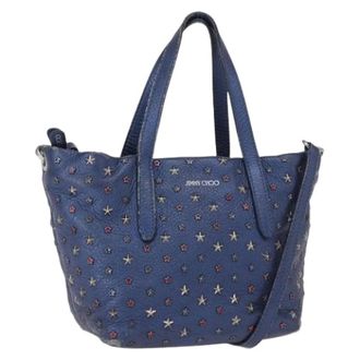 Jimmy Choo London Sac &agrave; main en cuir Pre-owned - Femme - Pre-owned - Bleu - Taille: ONE Size
