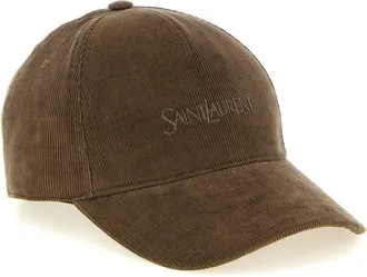 Saint Laurent Womens Brown Cotton Cap (baseball Hat)