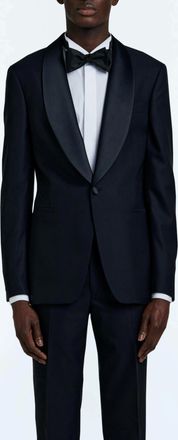 Fursac Veste de smoking en laine &agrave; micro-dessin - Taille 44 - Homme