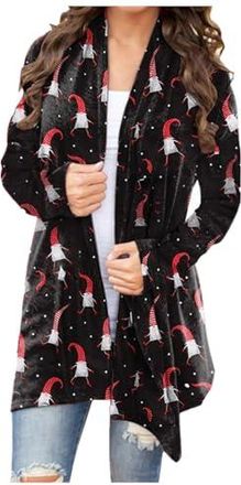 Generic Gilet Noel Femme Cardigan Femme Hiver Manteau Veste Manche Longue Pull Imprim&eacute; Chandail Casual Grande Taille Haut Chaude &Eacute;l&eacute;gante Veste