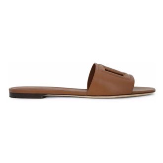 Dolce & Gabbana Bianca Slide - Femme - Chaussures - Brun - Taille: 36 EU