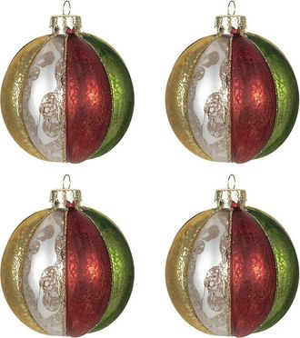 Clayre & Eef Christbaumkugel &Oslash; 8 cm (Set 4 St&uuml;ck) 6GL2736
