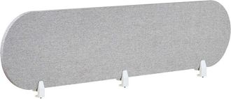 Beliani Schreibtischtrennwand hellgrau 180 x 40 cm SPARKY