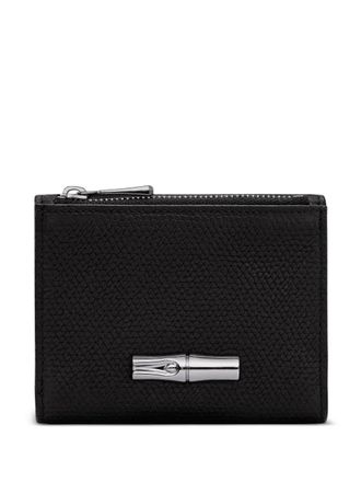 Longchamp porte-cartes Le Roseau en cuir - Noir