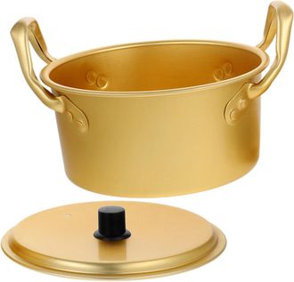 Healifty Gelber Aluminium Kochtopf Verstärkter Tiefer Suppentopf Mit Hoher Hitzebeständigkeit Multifunktionaler Küchentopf Für Gasherde Zum Kochen Von Suppe Ra