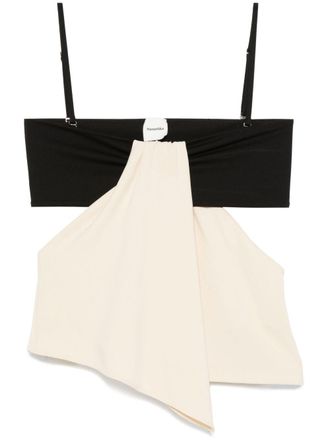 Nanushka haut à effet drapé - Noir